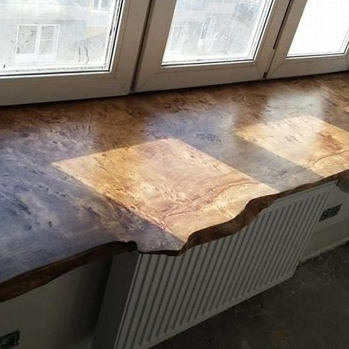 Подоконник из слэба карагача | Компания ЛЕСШОП